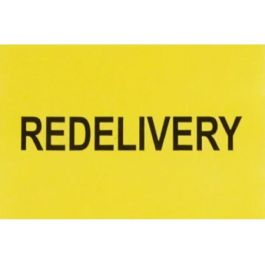 4000 Printed "REDELIVERY" Other Labels