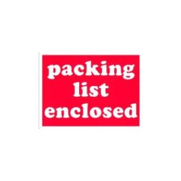 4000 Printed "PACKING LIST ENCLOSED" Labels